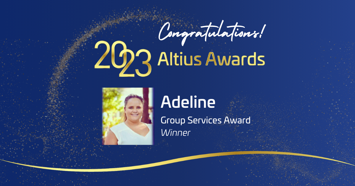 Congratulations to Adeline: Winner of the 2023 Group Services Award